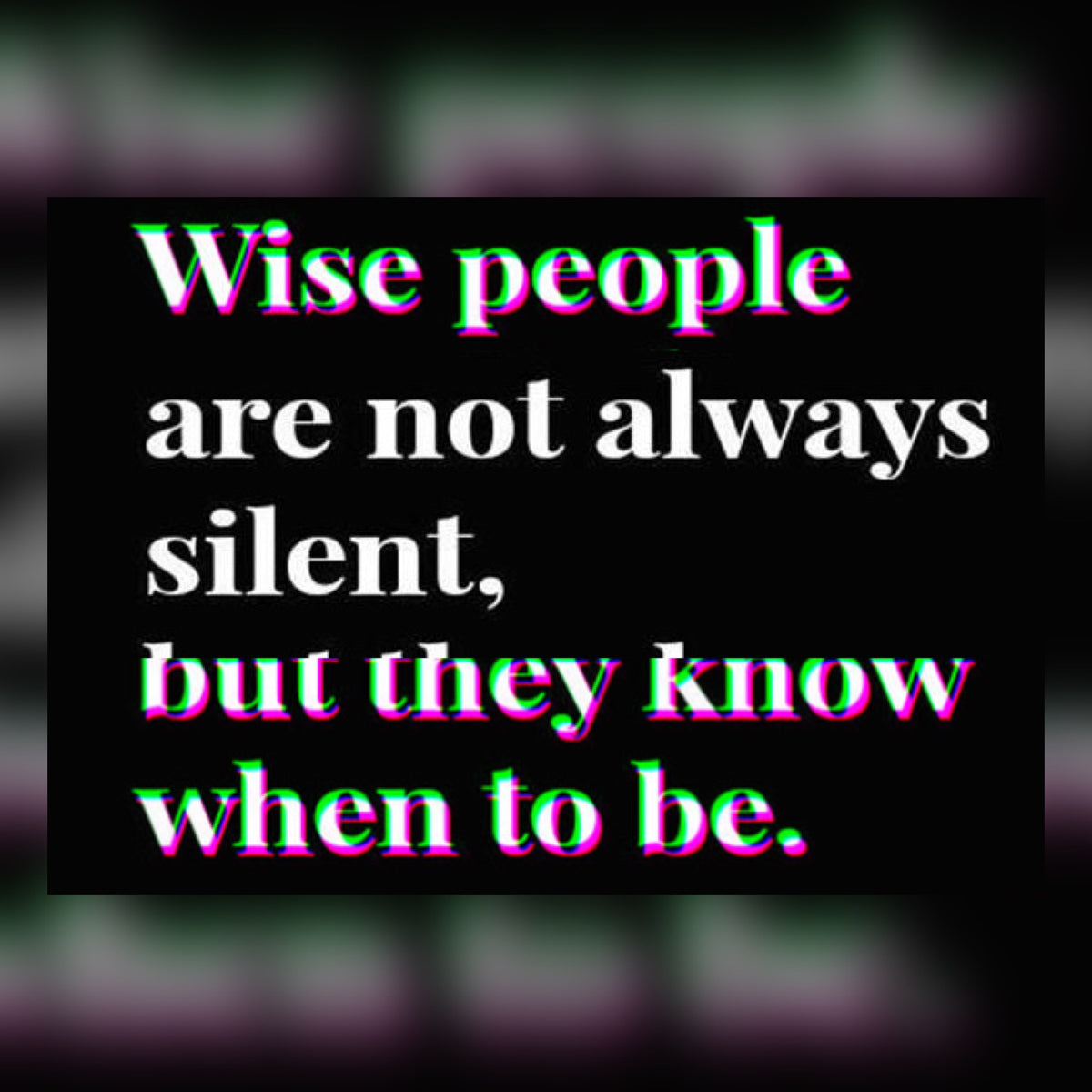 Wise People 💎 – Spoken Reasons